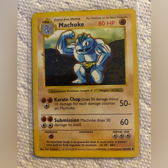 Pokemon | Toys | Original Shadowless Machoke | Poshmark